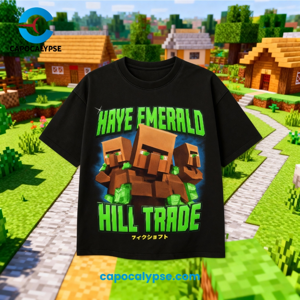 Minecraft Villager Washed Tshirt - Capocalypse